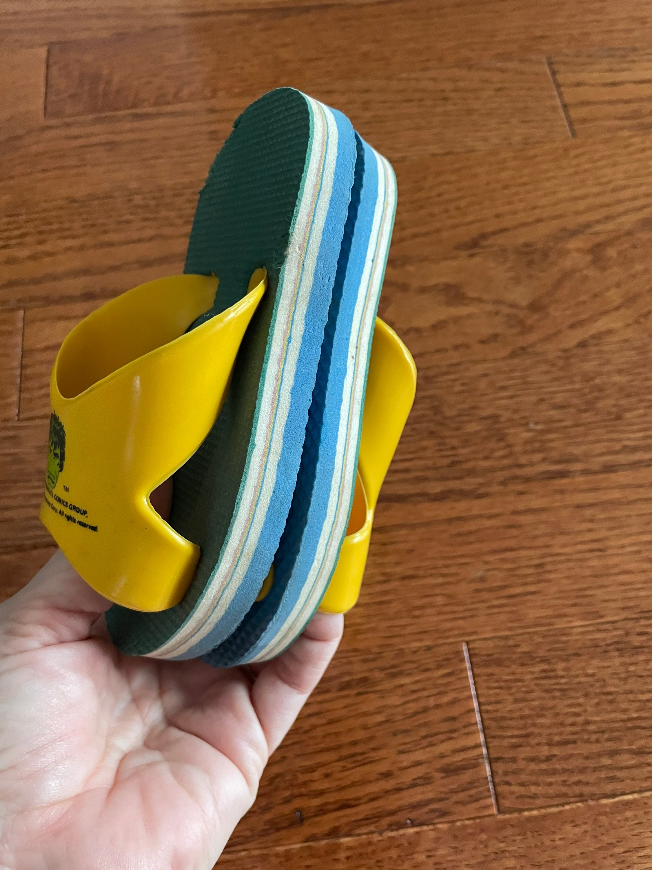 Vintage the Incredible Hulk Kids Sandals Slide on Size 6 1979 Marvel ...