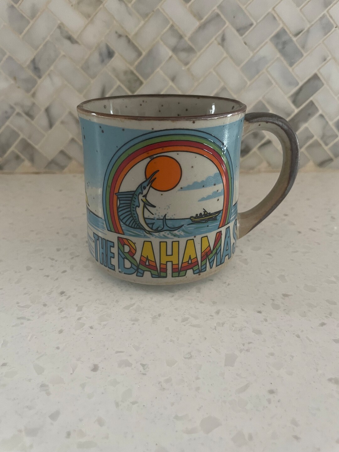 Vintage Bahamas Coffee Mug 1970s Beach Vibes Jet Ski Fish - Etsy
