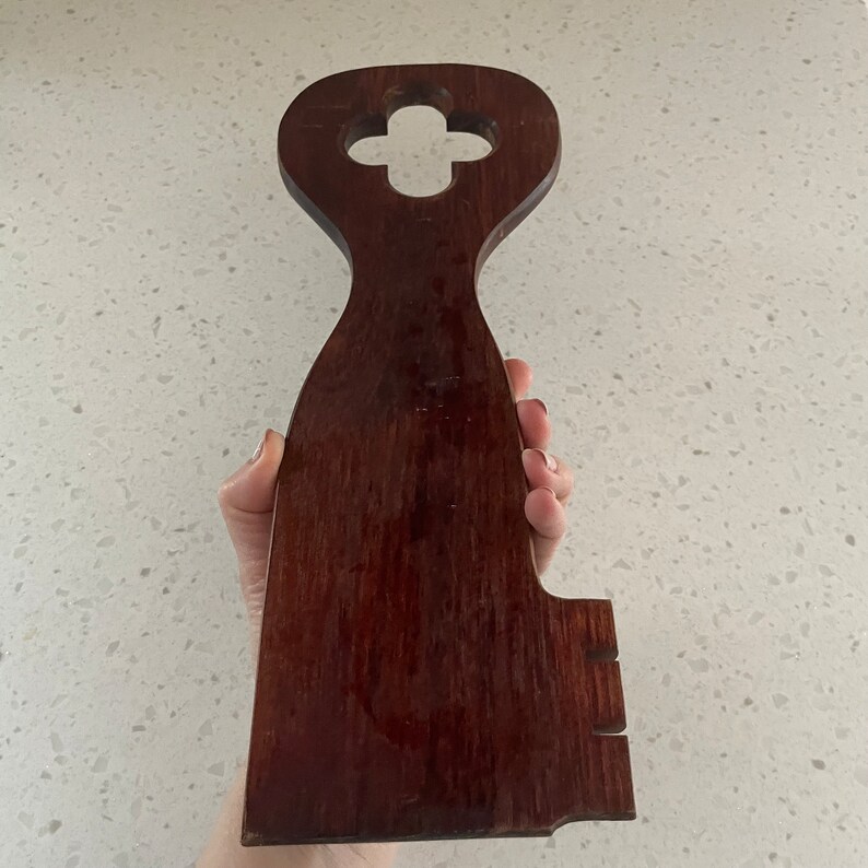 Vintage Mid Century Key Shaped Wood Key Holder Wall Hanging Rack - Etsy