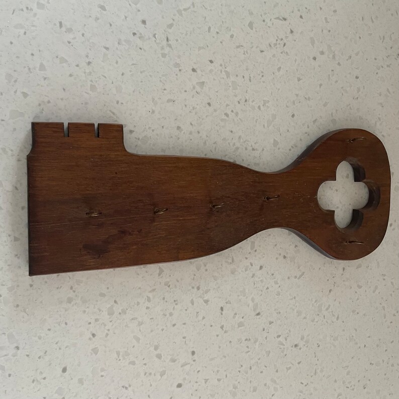 Vintage Mid Century Key Shaped Wood Key Holder Wall Hanging Rack - Etsy