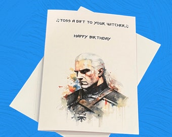 Witcher Birthday Card the Witcher Gaming TV Show - Etsy
