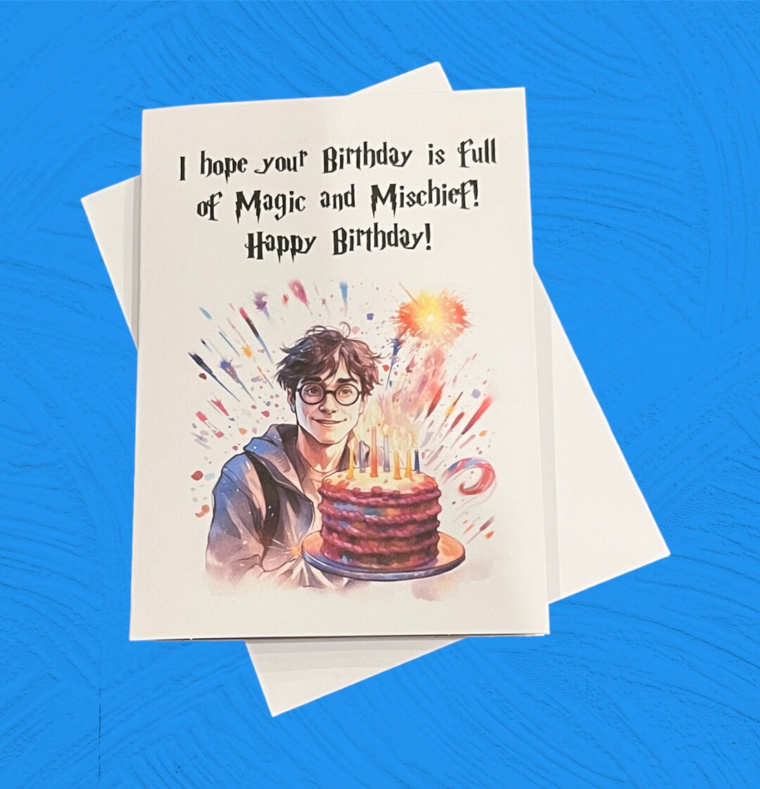 HP Inspired Birthday Card - Etsy