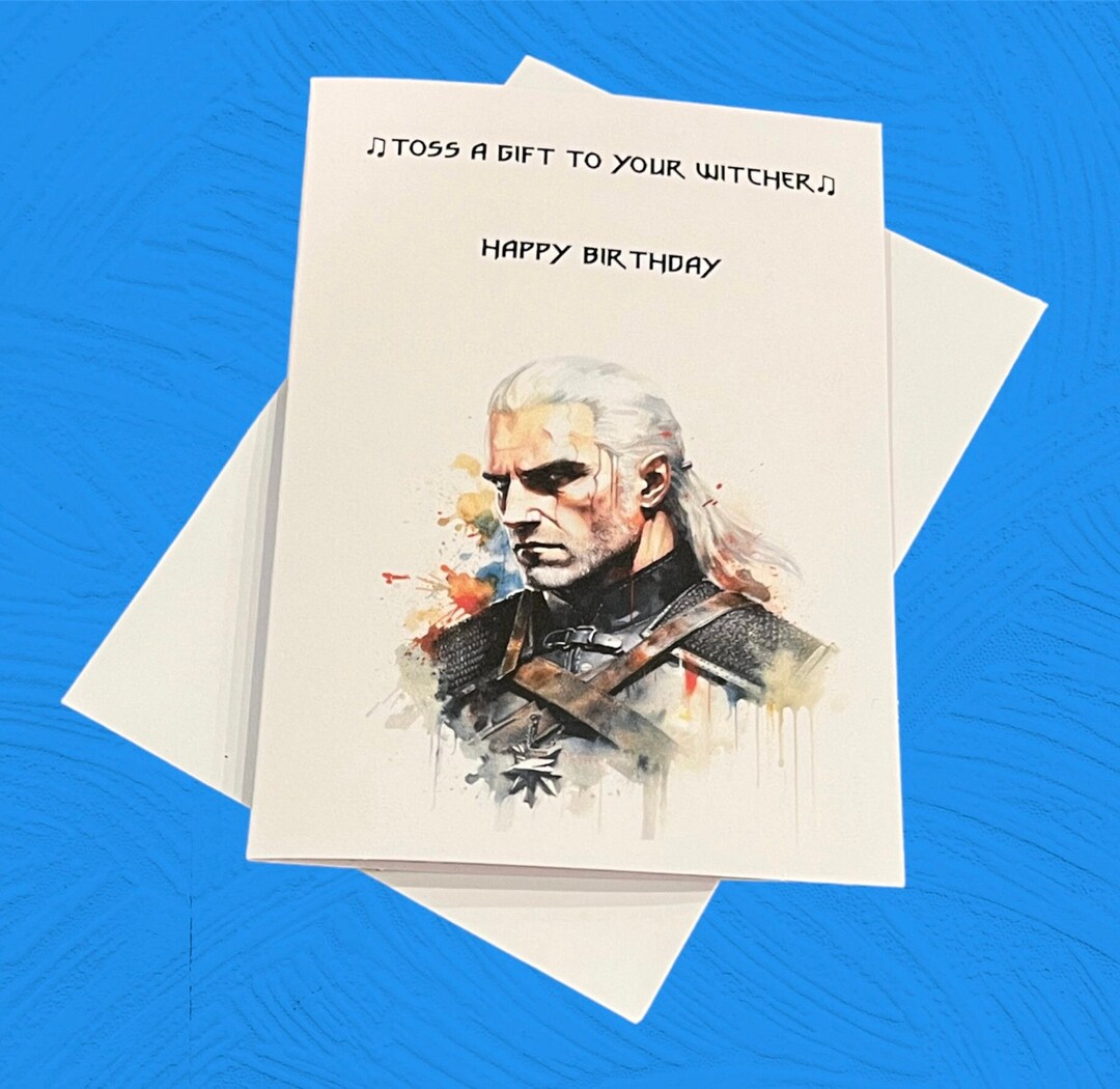 Witcher Inspired Birthday Card - Etsy