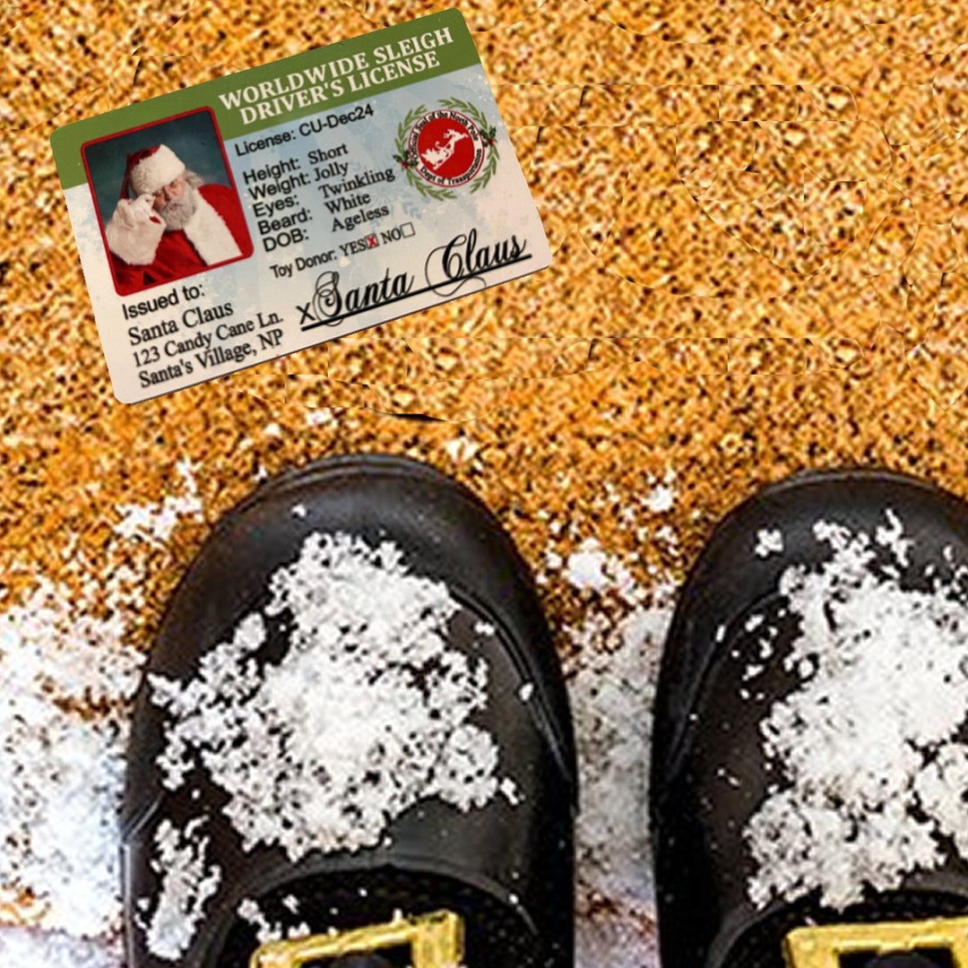 Santa Lost His License, Santa License, Santa Drivers License, Santa ID ...