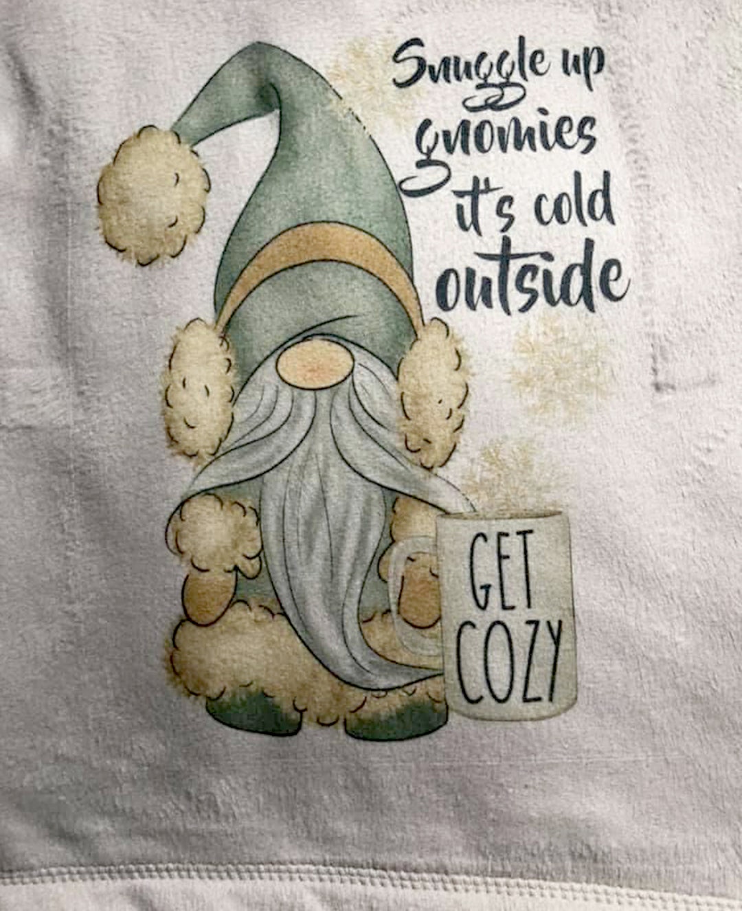 Snuggle up Gnomies It's Cold Outside Blanket - Etsy