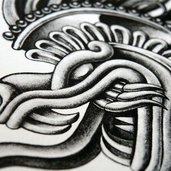 Feathered Serpent Tattoo Design - Etsy