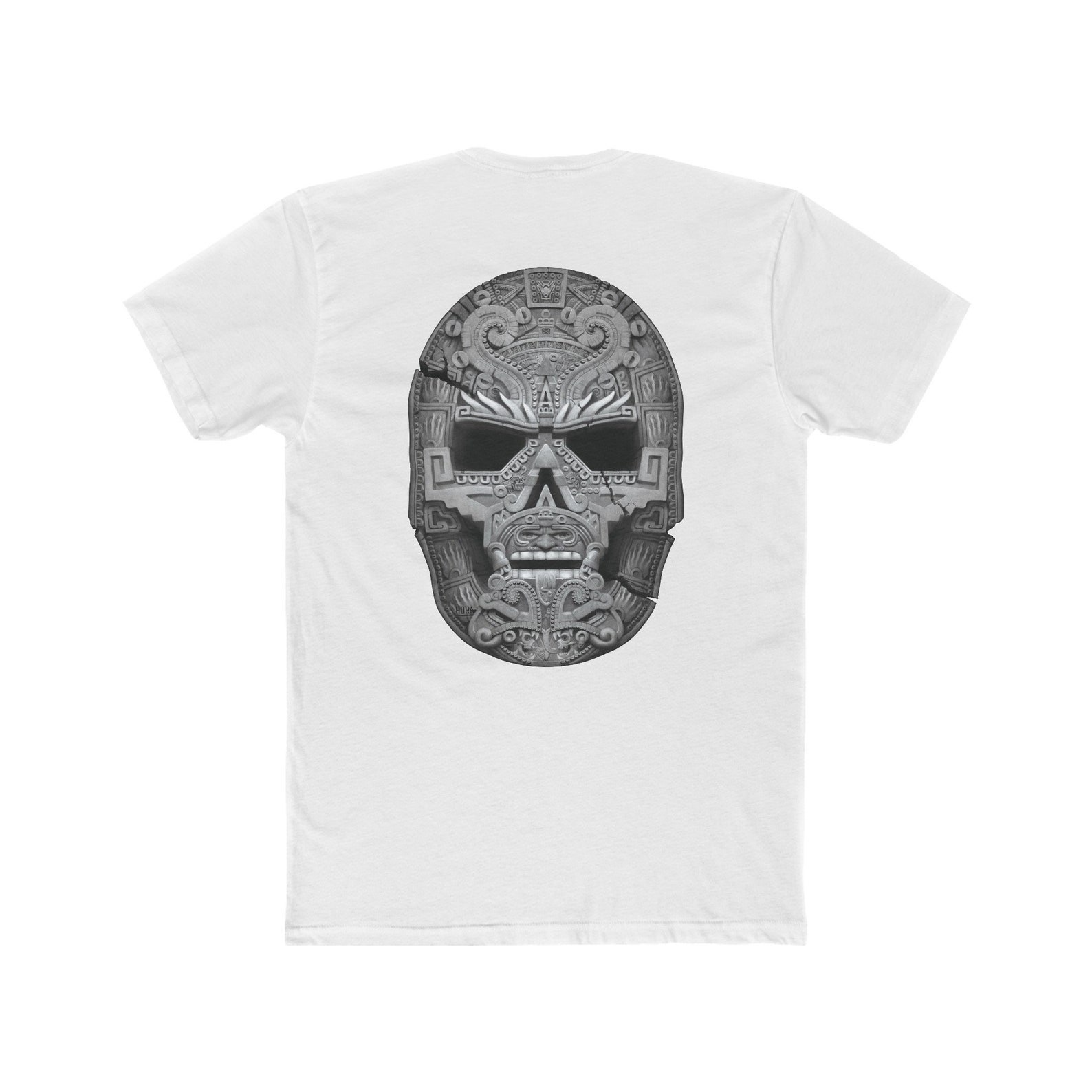 Aztec Calendar Skull Tee - Etsy