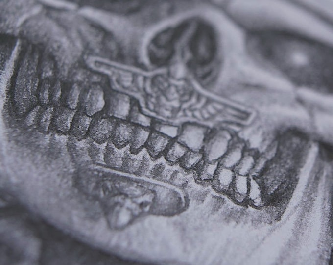 Aztec Skull Priest Tattoo Design - Etsy