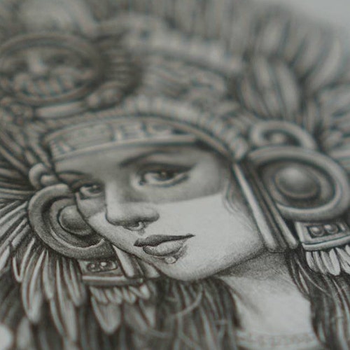Aztec Princess Tattoo Design - Etsy