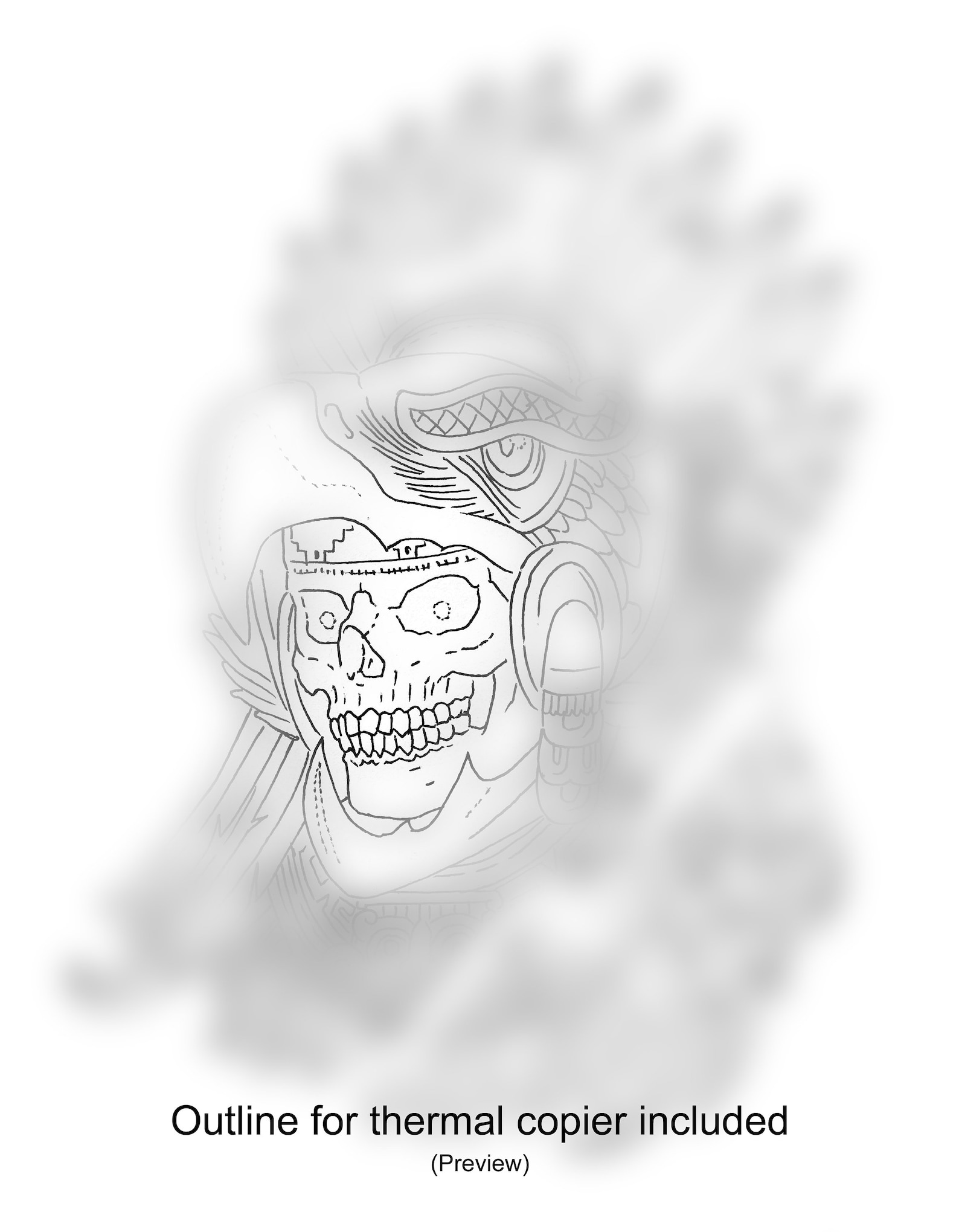 Aztec Eagle Warrior Tattoo Design - Etsy