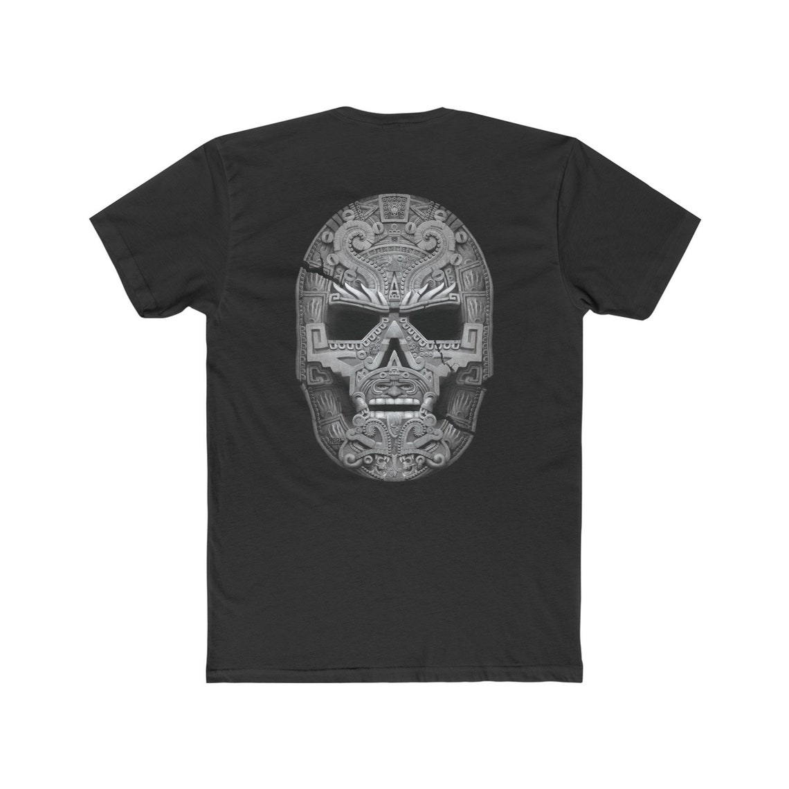 Aztec Calendar Skull Tee - Etsy