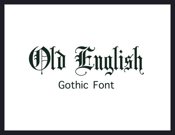 Old English Gothic Font | Etsy