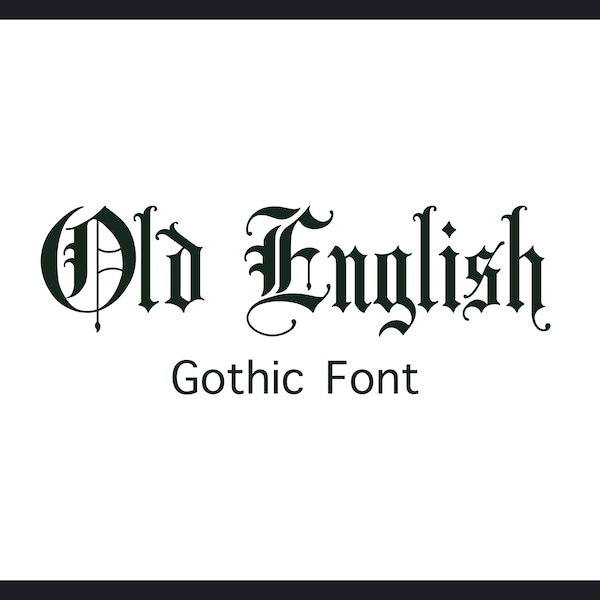 Gothic Lettering Font - Etsy