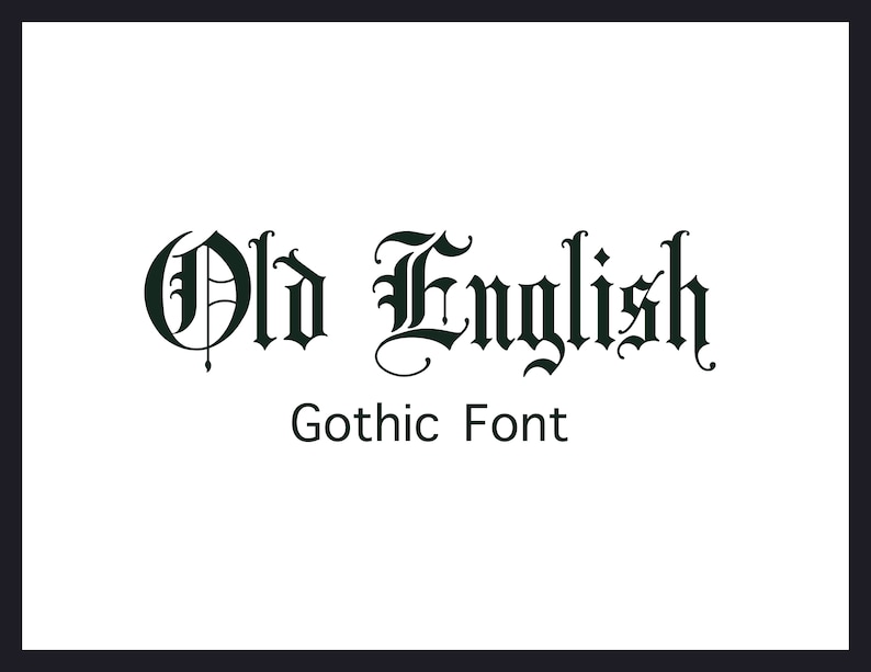 Old English Gothic Font - Etsy