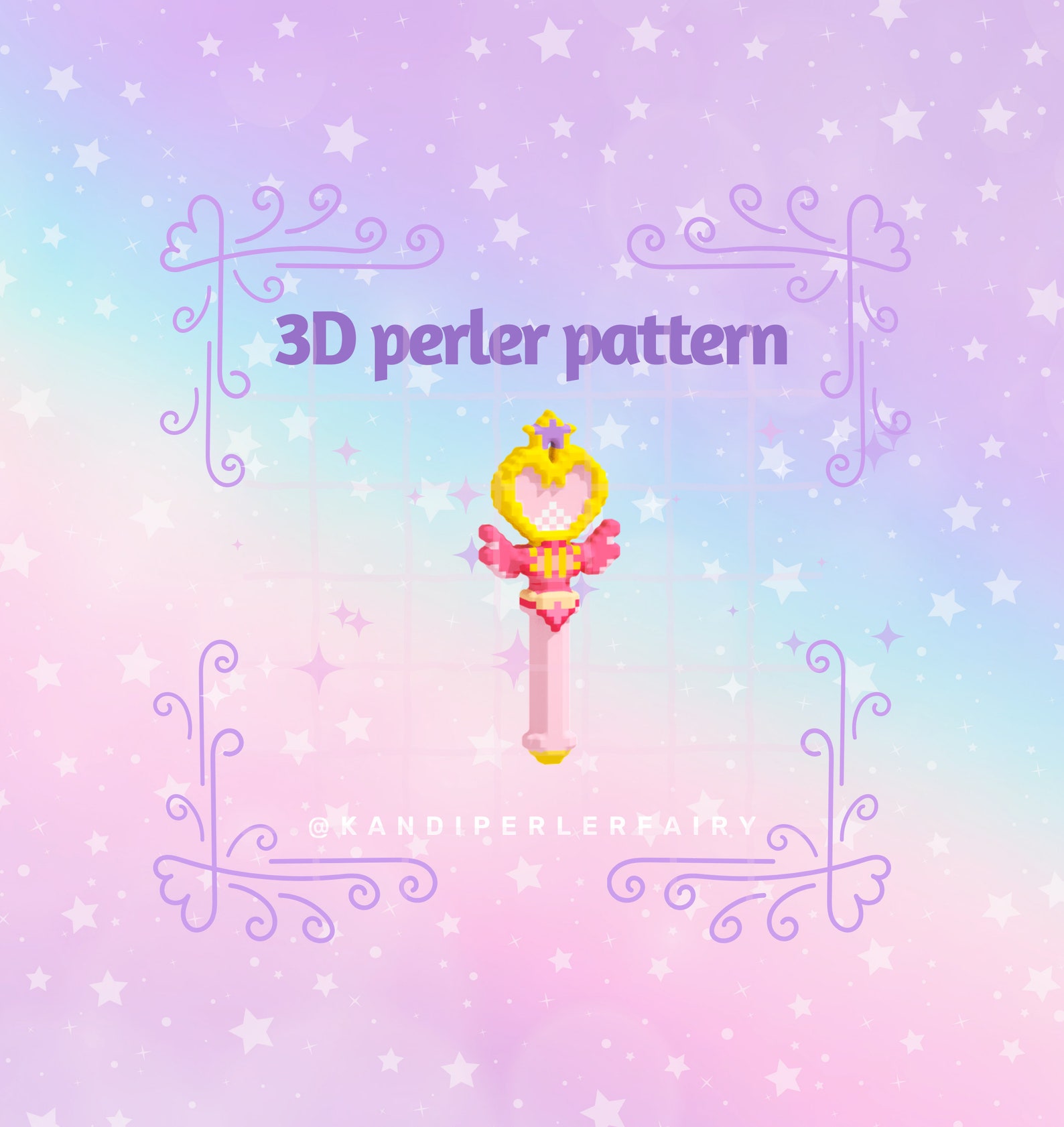Instant Download 3d Perler Beads Pattern To Build This Cute Etsy