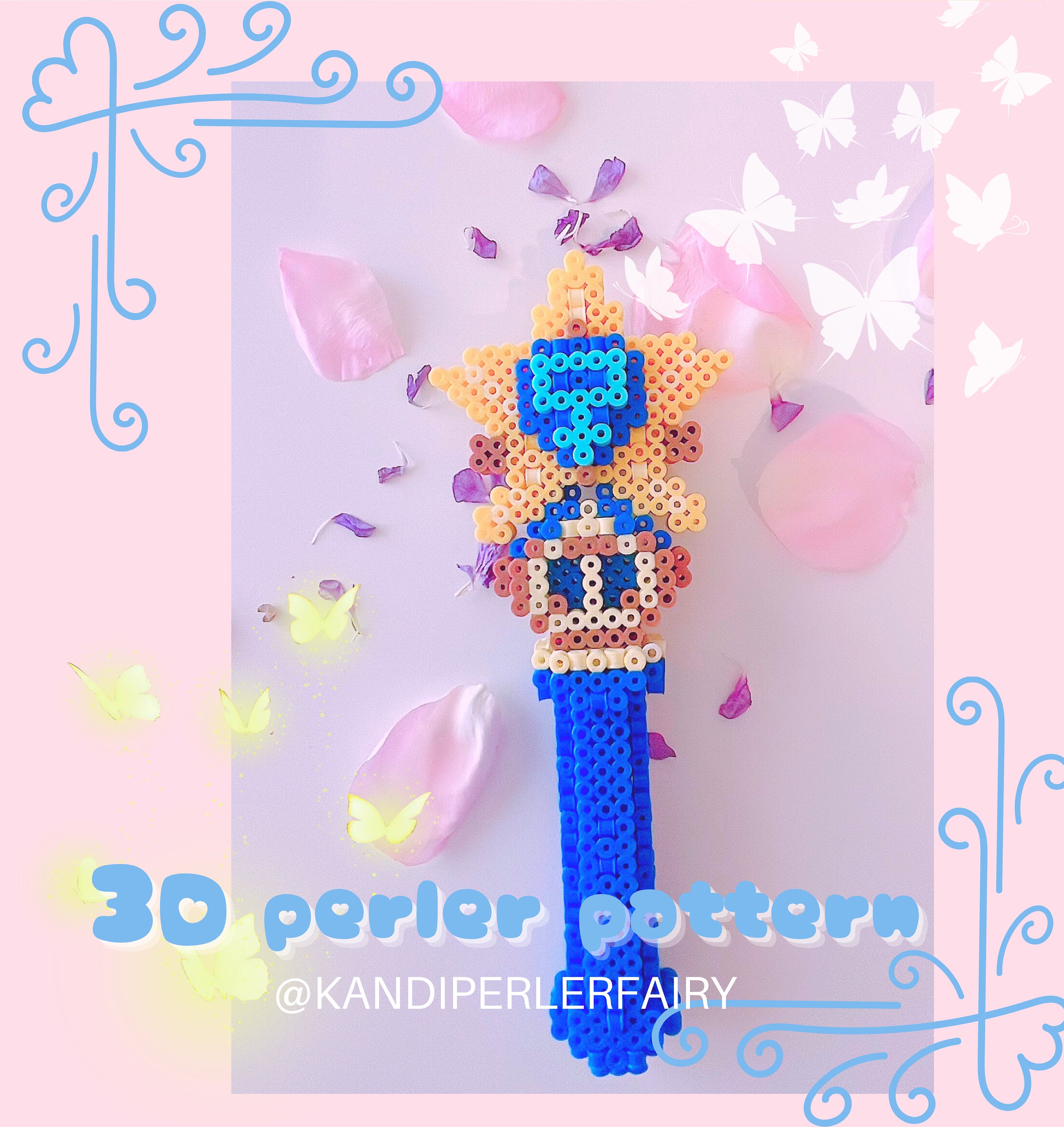 Instant Download 3d Perler Beads Pattern To Build This Cute Anime Star