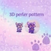 Instant Download 3D Perler Beads Pattern to Build This Kawaii Moon ...