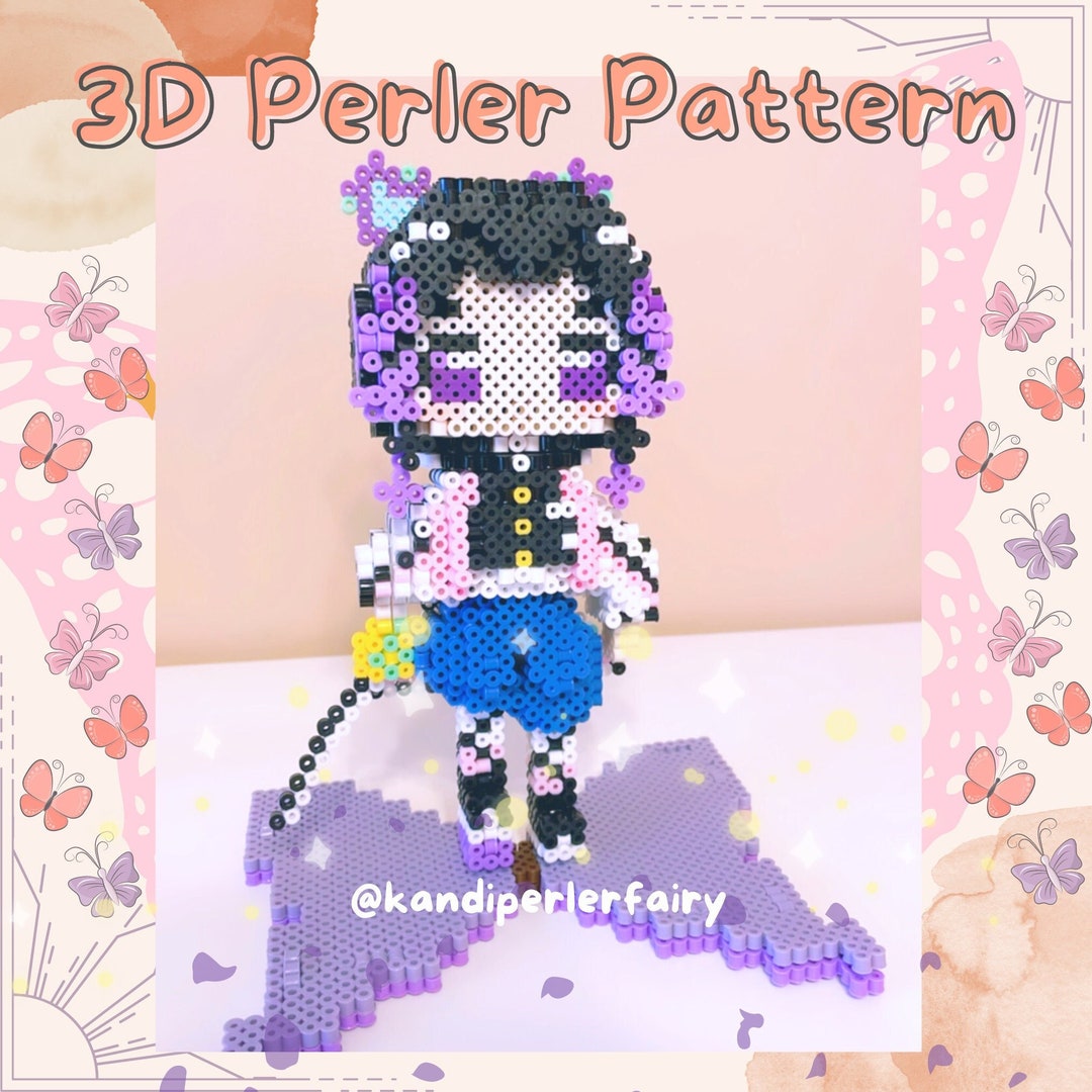 Instant Download!! 3D Perler Beads Pattern to Purple Butterfly Anime ...