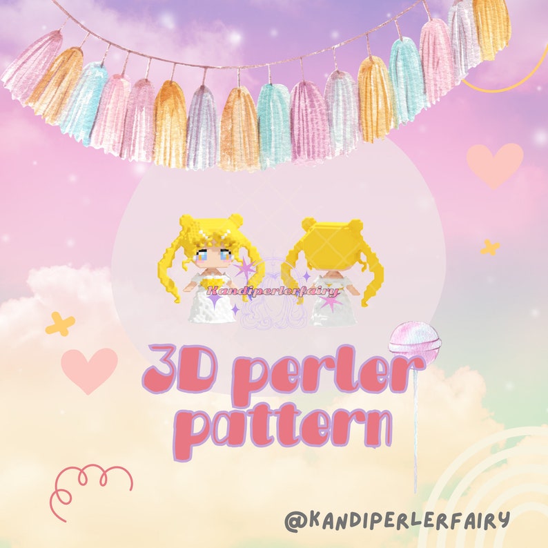 Instant Download 3d Perler Beads Pattern To Build This Etsy