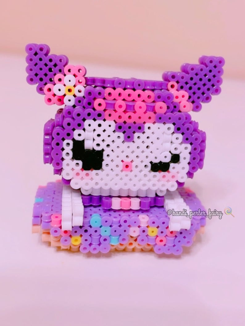 3D Perler Bead Pattern Kawaii Sweet Donut Character - Etsy