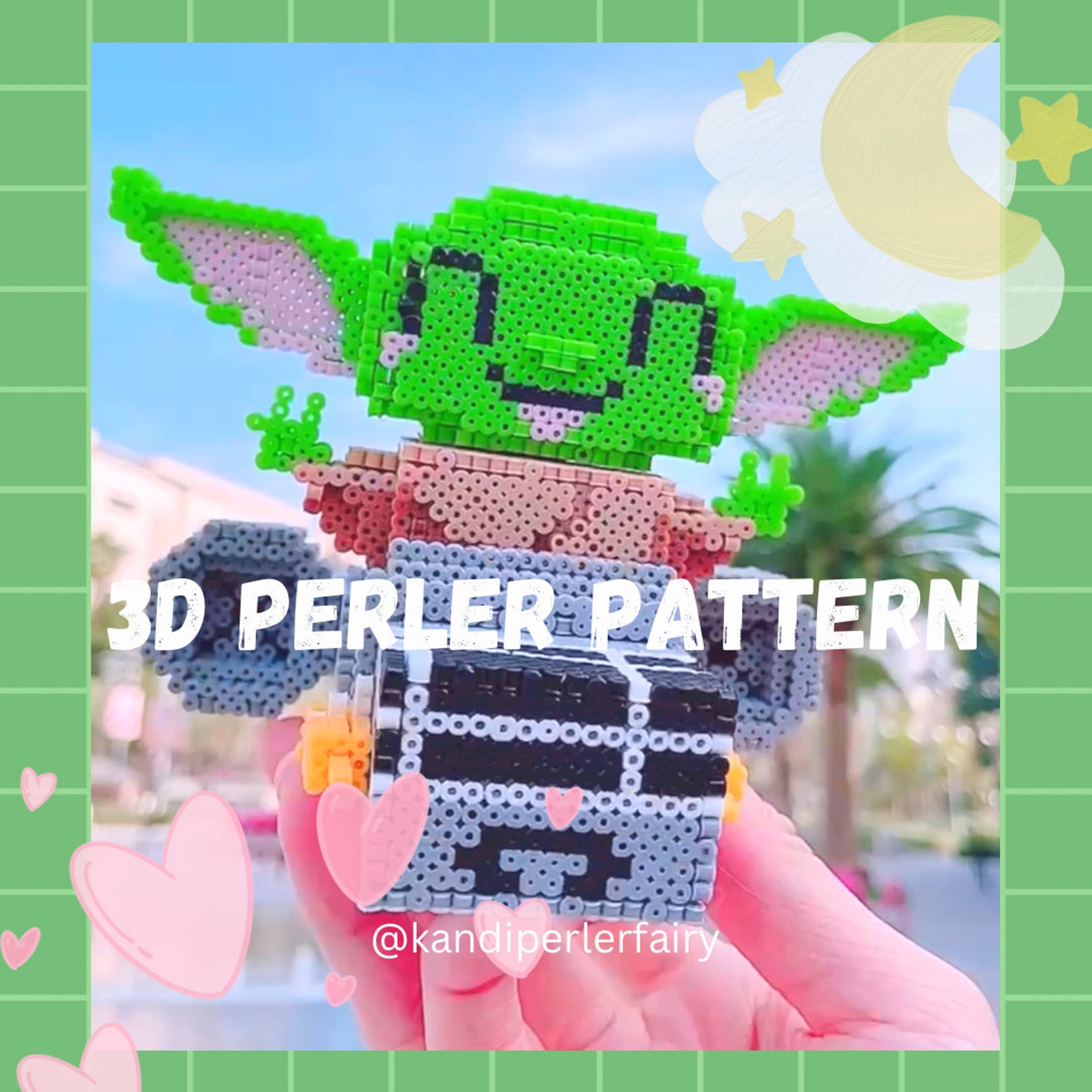 Instant Download!! 3D Perler Beads Pattern to Build Character Space ...