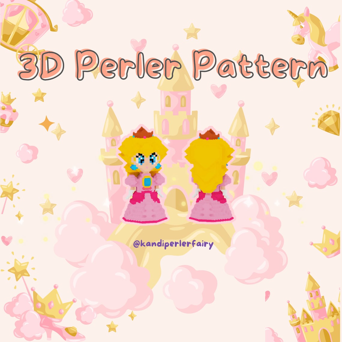 Instant Download!! 3D Perler Beads Pattern to Build This Beautiful ...