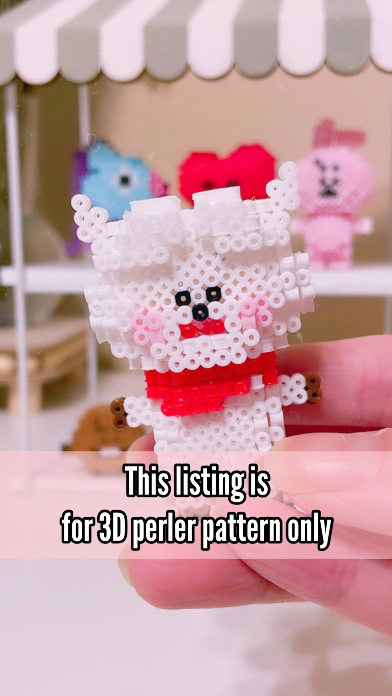 Instant Download!! 3D Perler Beads Pattern to Make a Cute Sheep With ...