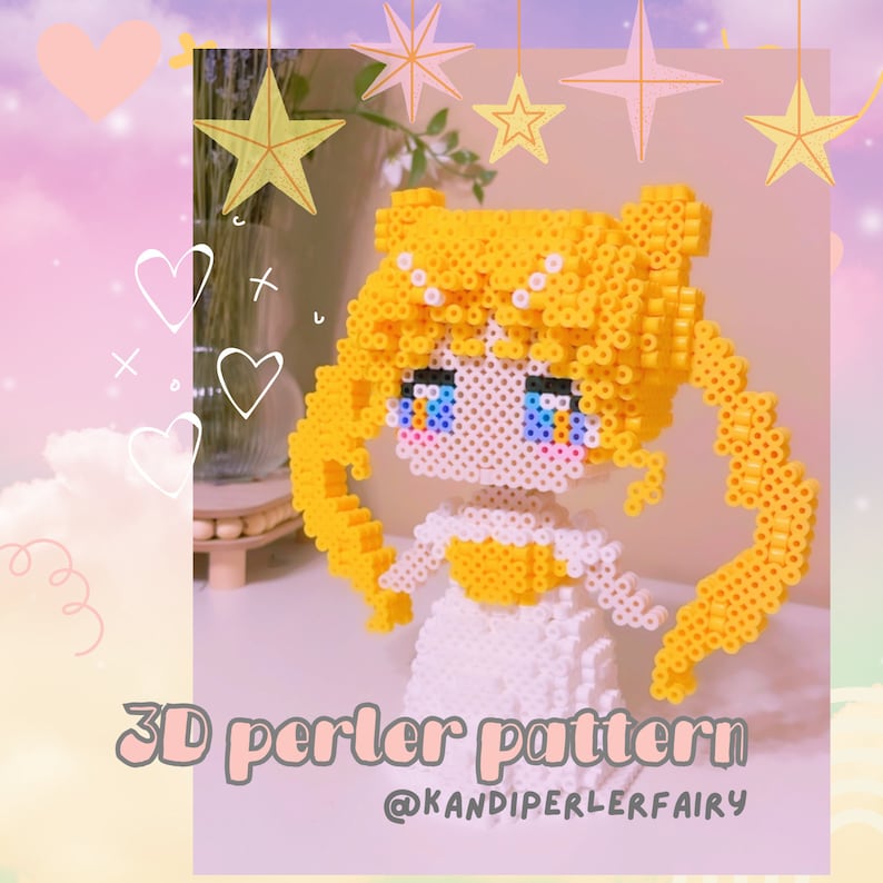 Instant Download 3D Perler Beads Pattern to Build This Lovely Princess ...
