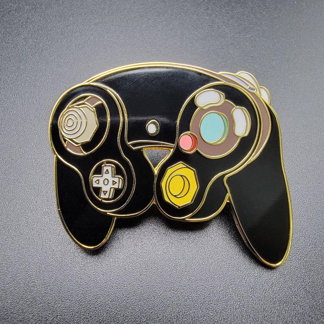 Black Gamecube Controller 1.5 Hard Enamel Lapel Pin - Etsy