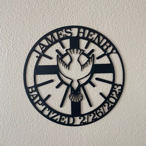 Custom Baptism Sign Gift Metal Sign Catholic Christian - Etsy