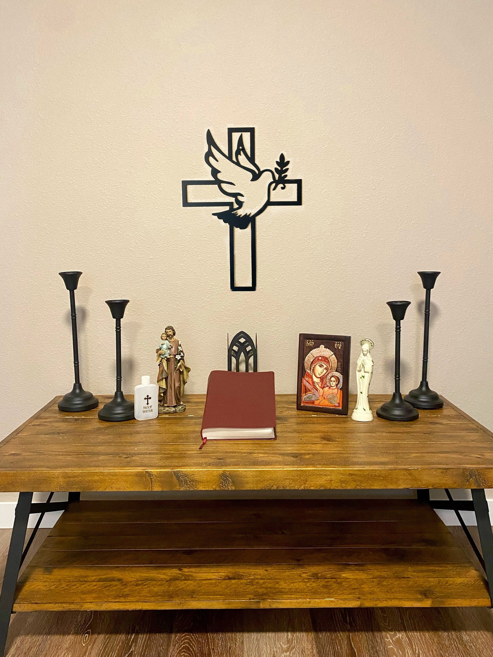 Holy Spirit Dove Catholic Altar Cross Metal Sign Christian - Etsy