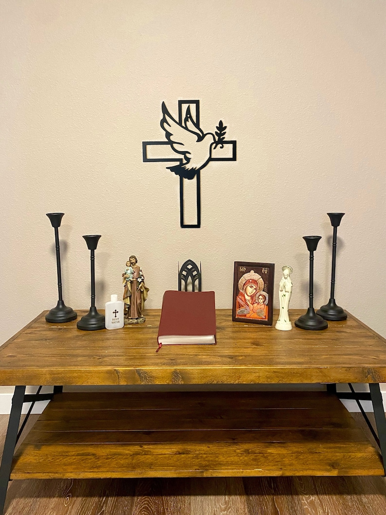 Holy Spirit Dove Catholic Altar Cross Metal Sign Christian - Etsy