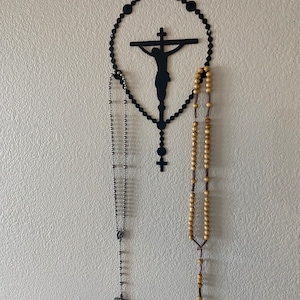 Rosary Wall Hanger Catholic Altar Cross Metal Sign Christian - Etsy