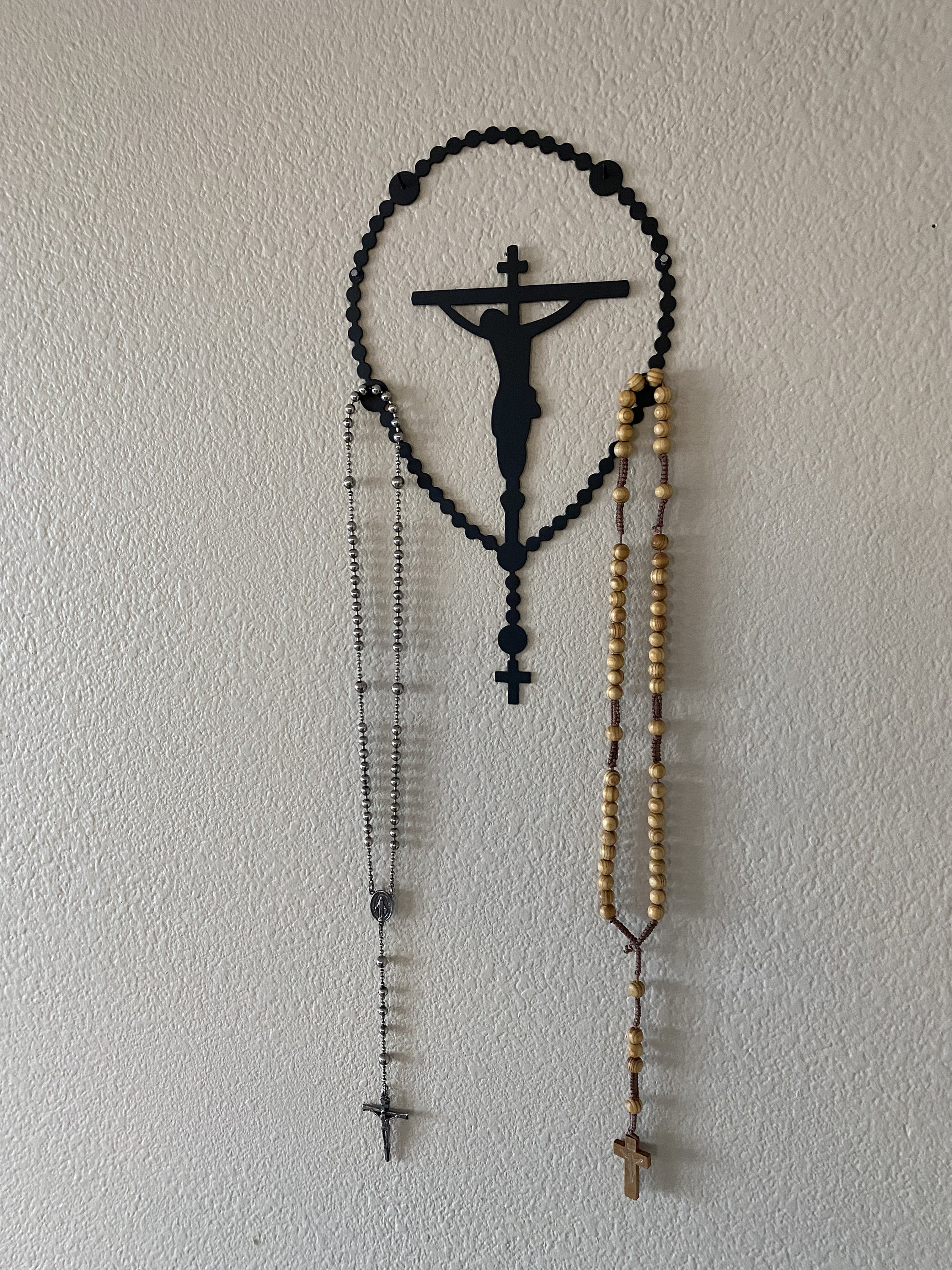 Rosary Wall Hanger Catholic Altar Cross Metal Sign Christian - Etsy