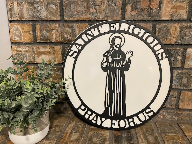 Custom Confirmation Gift Patron Saint Male Metal Sign Catholic ...