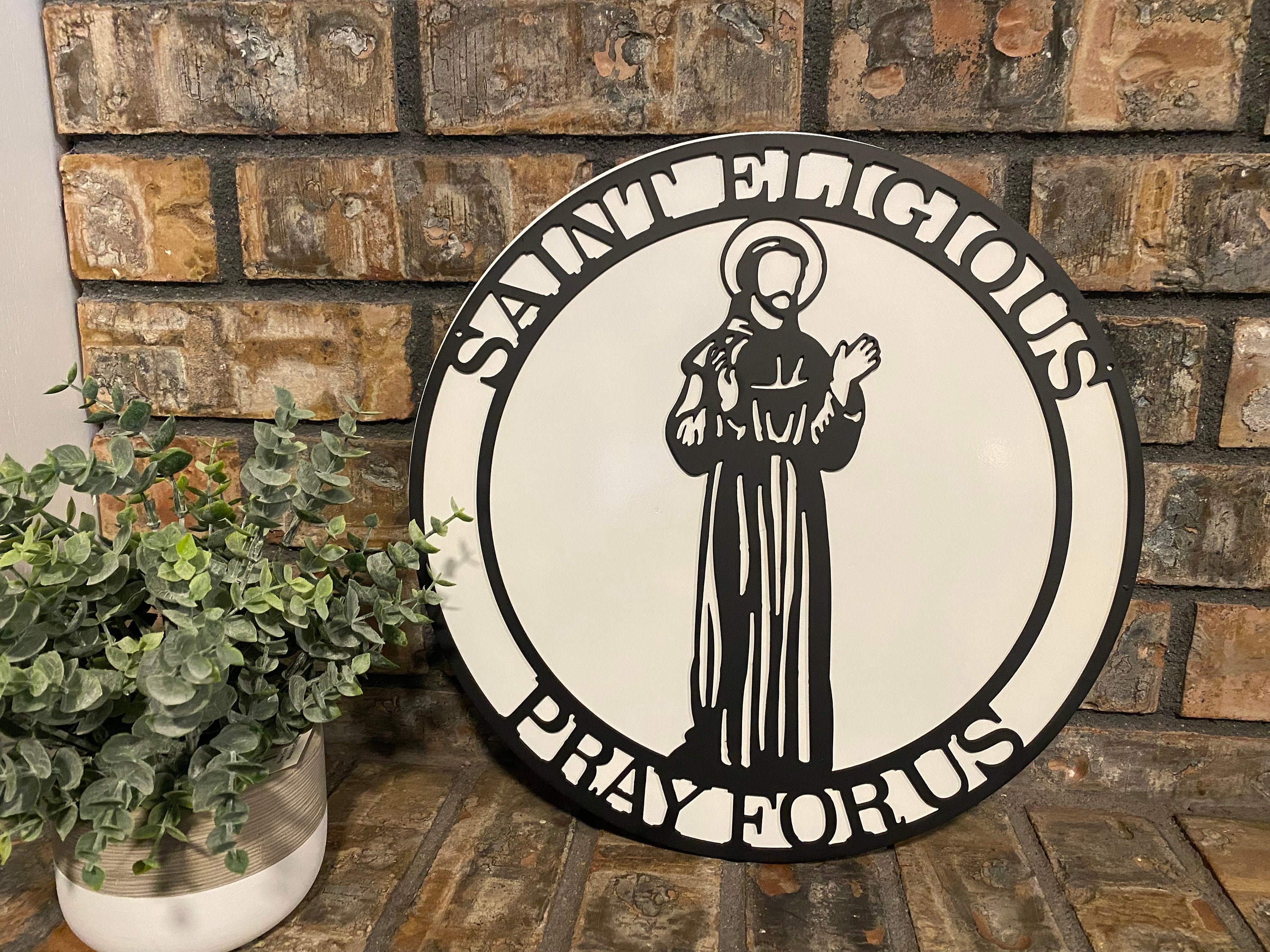 Custom Confirmation Gift Patron Saint Male Metal Sign Catholic ...