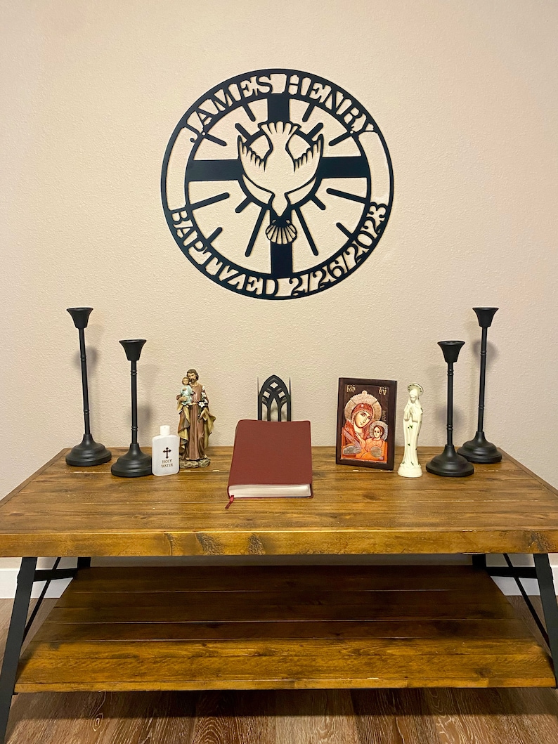 Custom Baptism Sign Gift Metal Sign Catholic Christian - Etsy