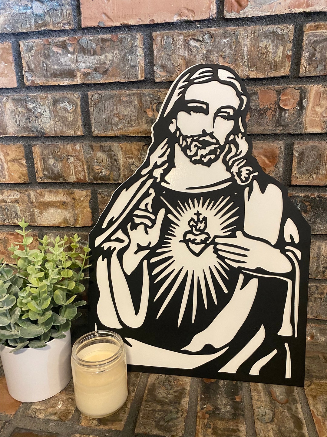 Sacred Heart of Jesus Metal Sign Catholic Christian - Etsy