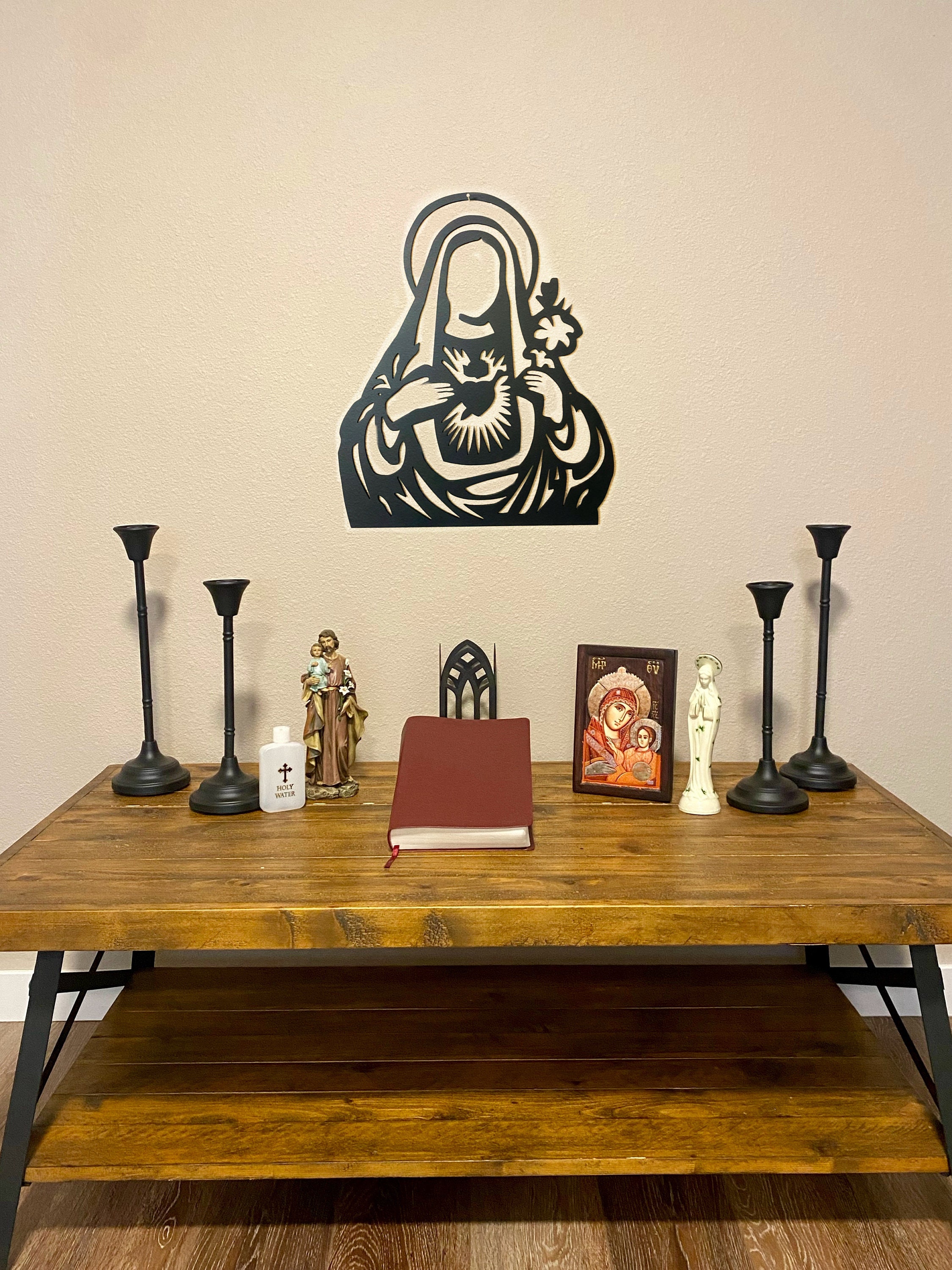 Immaculate Heart of Mary Metal Sign Catholic Christian - Etsy
