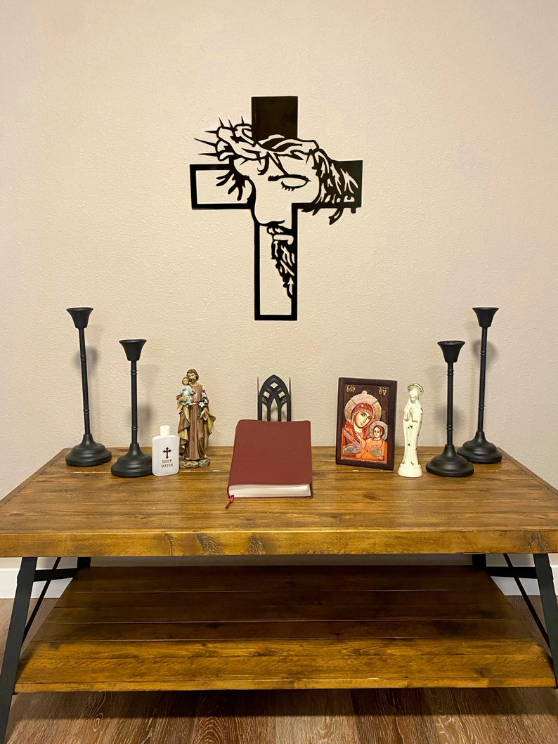 Jesus Cross Home Altar Metal Sign Catholic Christian - Etsy
