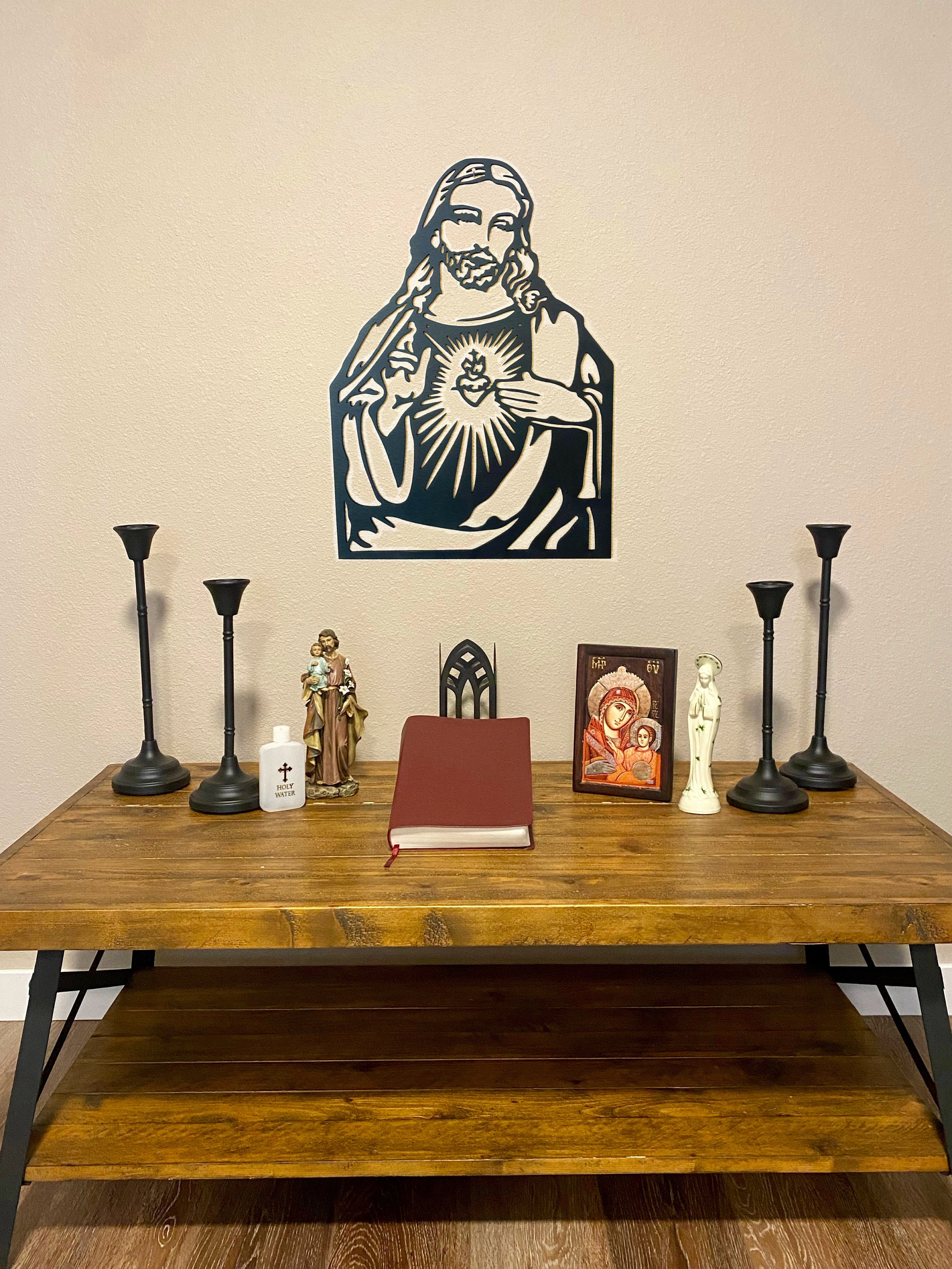 Sacred Heart of Jesus Catholic Alter Metal Sign Christian - Etsy