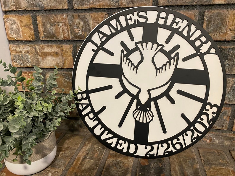 Custom Baptism Sign Gift Metal Sign Catholic Christian - Etsy