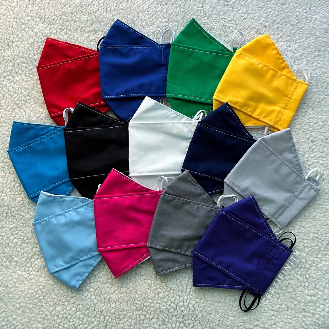 Solid Color Face Masks - Etsy