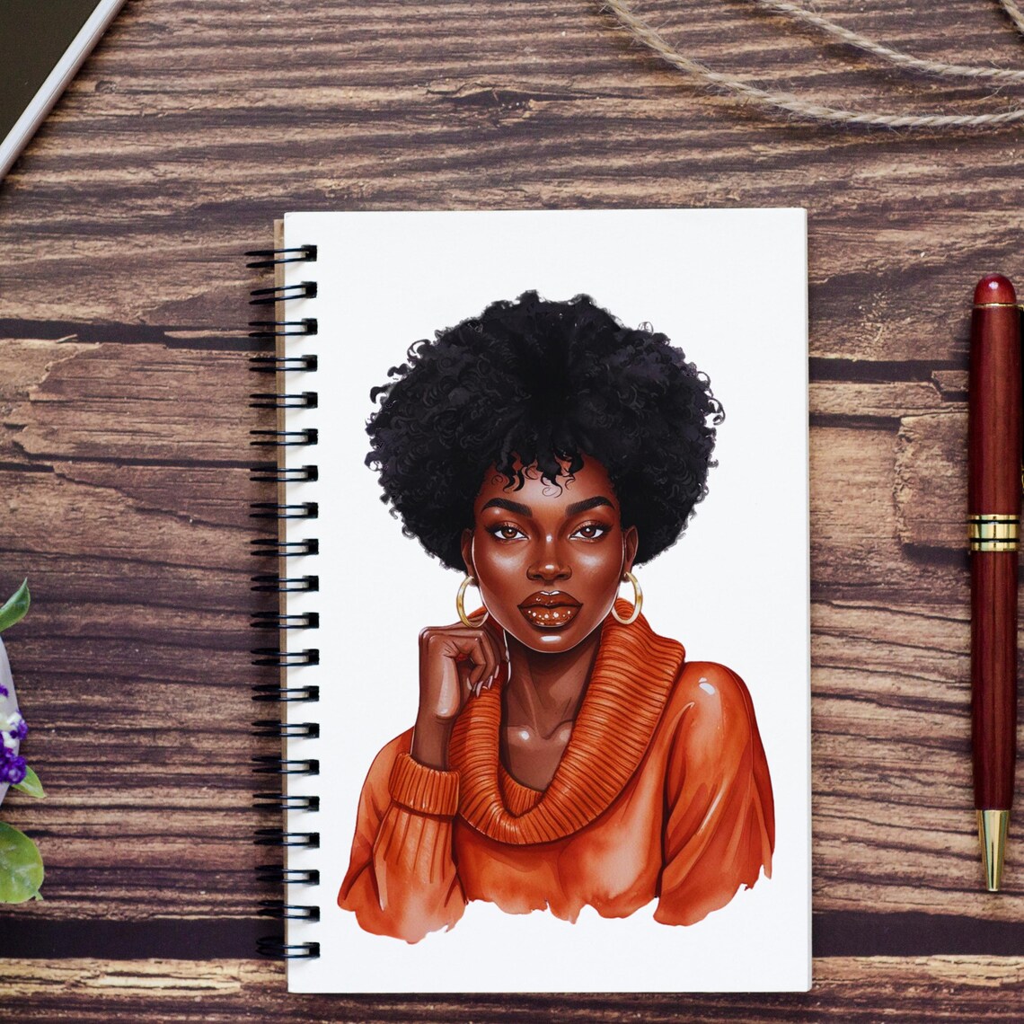 Afro Woman, Clipart, PNG, Transparent Background, DFT Printing ...