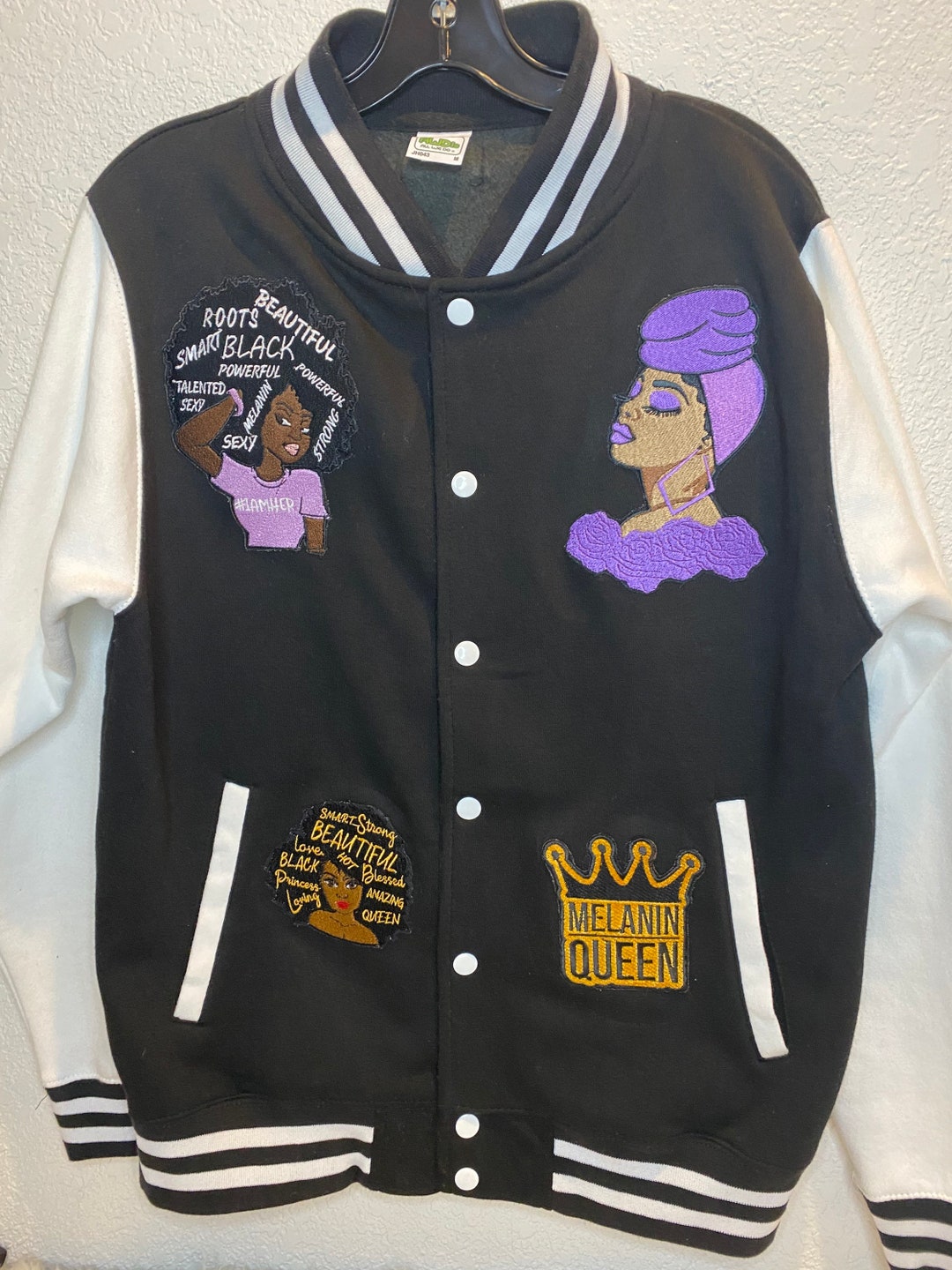 Unisex Varsity Jacket With Embroidery Patches - Etsy