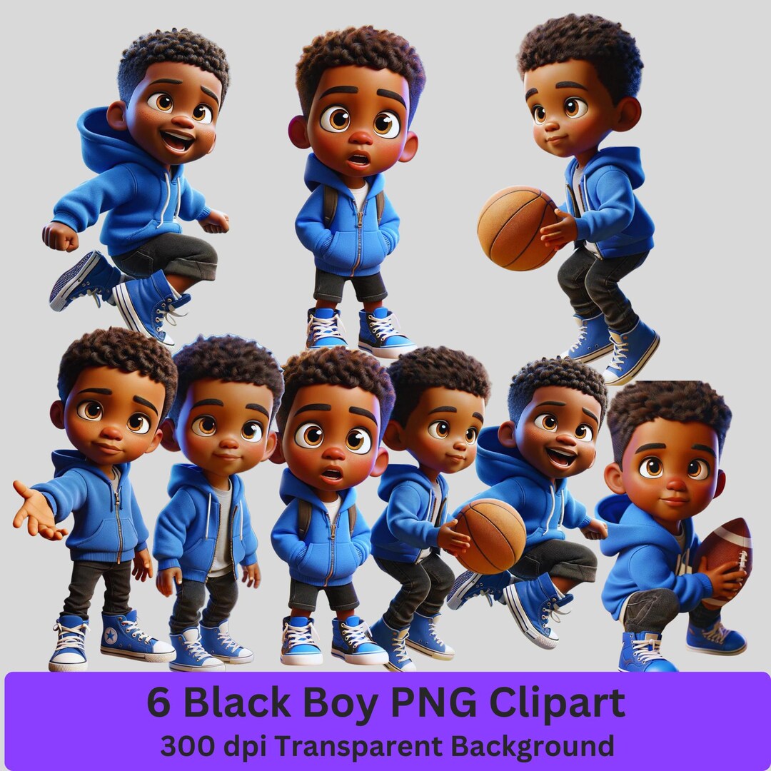 African American Boy, Clipart, PNG, Transparent Background, DFT ...