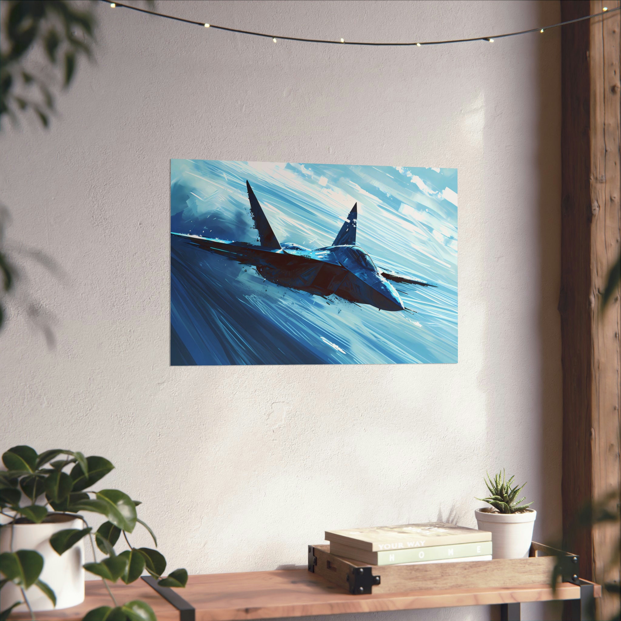 Fighter Jet Poster Wall Art, Military Airplane Poster Art, Gift for ...
