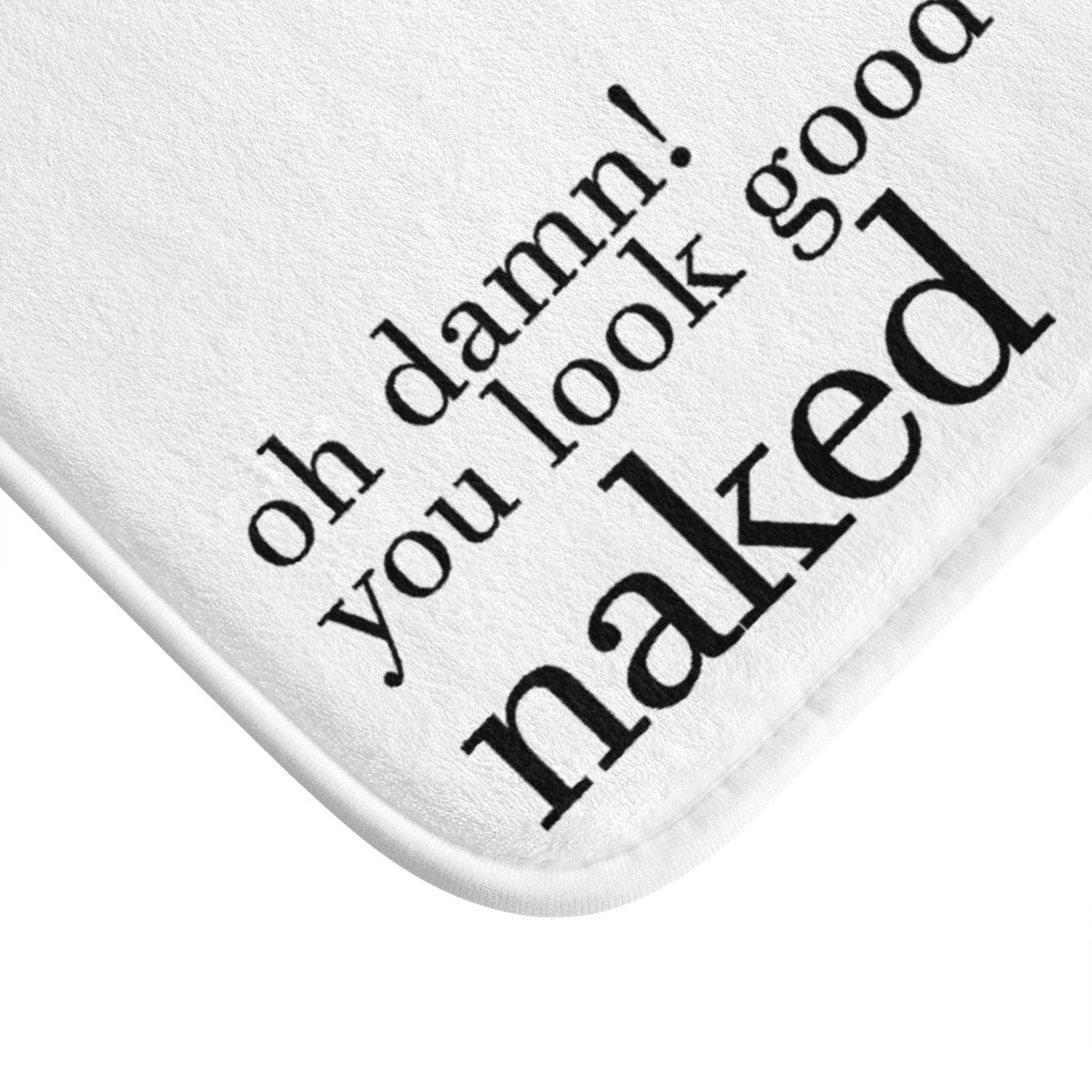 Oh Damn You Look Good Naked White Bathroom Shower Mat Etsy Singapore