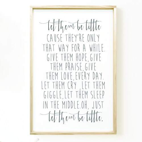 Let Them Be Little Printable Art Playroom Decor Baby Room | Etsy
