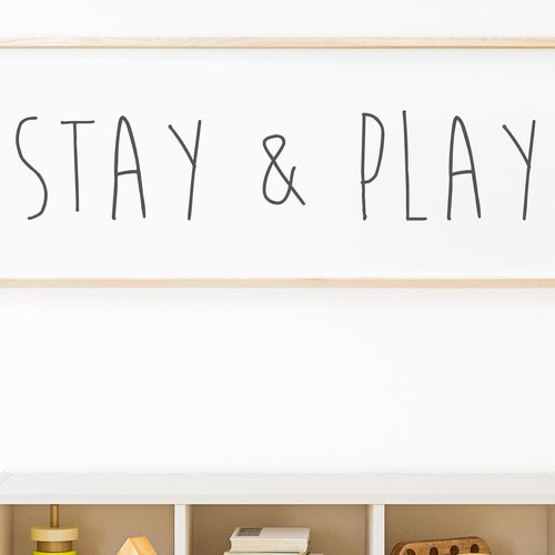 Let's Play Sign Playroom Wall Decor Farmhouse Kids - Etsy